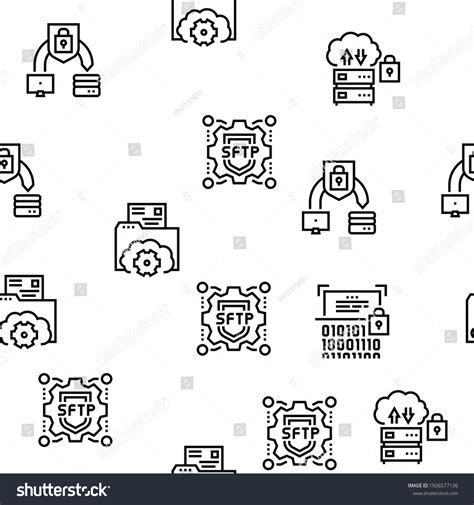Ssh Sftp File Transfer Protocol Vector Stock Vector Royalty Free Shutterstock