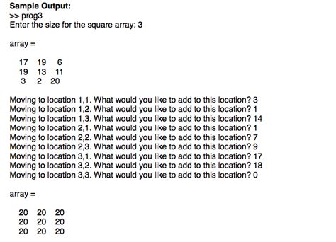 Solved For Program You Will Be Working With D Arrays And Chegg