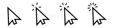 Click Cursor Icon Computer Mouse Pointer Arrow Stock Vector Illustration Of Pointer Swipe