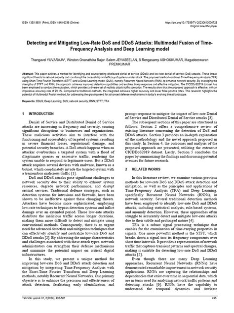 Detecting And Mitigating Lowrate Dos And Ddos Attacks Multimodal Fusion
