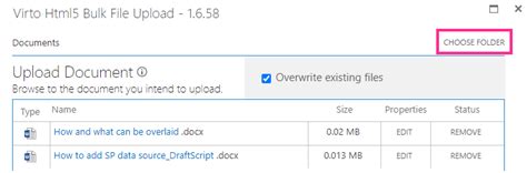 Bulk File Upload Settings Virtosoftware Guides And Docs