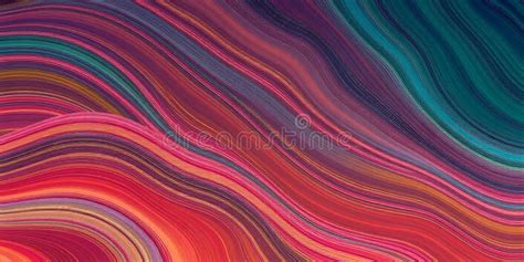 Colorful Abstract Wave Pattern With Vibrant Hues And Flowing Lines Stock Illustration