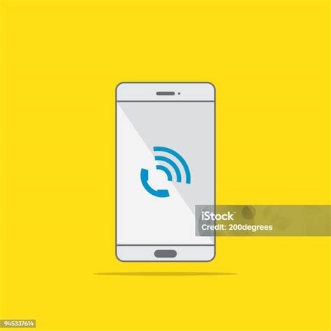 스마트폰 화면 벡터 일러스트 레이 션에 전화 아이콘 버튼 개념에 대한 스톡 벡터 아트 및 기타 이미지 개념 개념과 주제 그림자 Istock