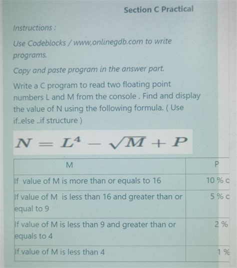 Solved Section C Practical Instructions Use Codeblocks