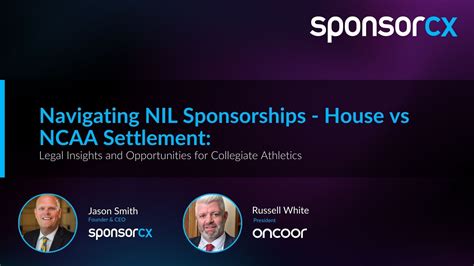 Navigating Nil Sponsorships And The House Vs Ncaa Settlement