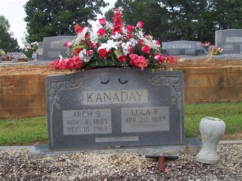 Arch Buford Kanaday 1883 1963 Memorial Find A Grave