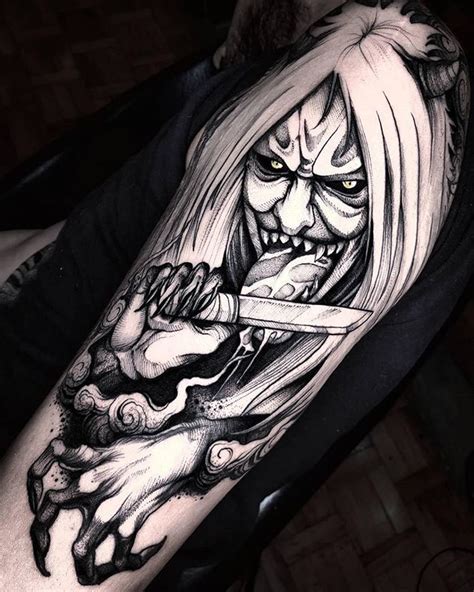 Dead Demon Consuming Seal by traveling tattoo artist by Felipe Kross ...