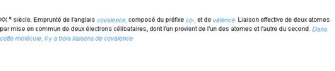 Covalence La définition