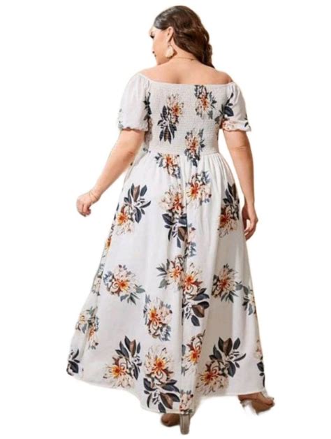 دريس اوف شولدر أبيض مشجر كود 36 هدوم بنات