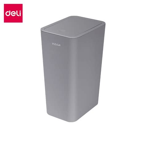 Deli ถังขยะแบบฝากด ถังขยะ ฝาปิดแบบป๊อปอัพ ป้องกันกลิ่น ประหยัดพื้นที่ จุได้เยอะ Trash Cans