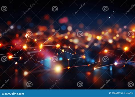 Intricate Web Of Fiber Optic Cables Transmitting Data Signals Ai Generated Illustration Stock