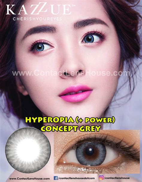 Hyperopia Concept Grey Rx Colored Contacts