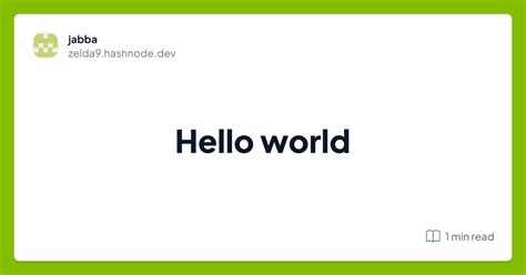 hello world