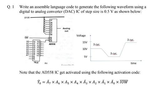 Solved Q 1 Write An Assemble Language Code To Generate The