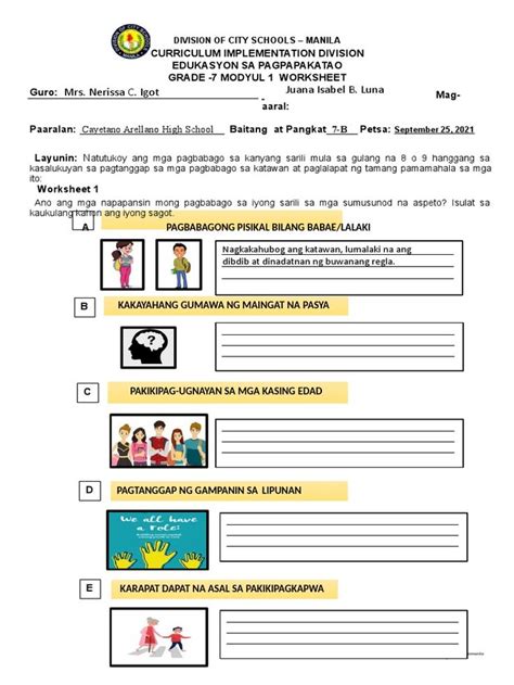 Esp Worksheet Pdf Teaching Guides College Lesson Plans Learning Log