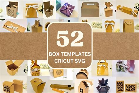 52 Box Template Svg Bundle Box Templates Designed For Cri