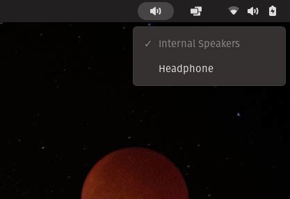 Switch Internal Headphone Audio GNOME Shell Extensions