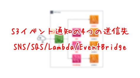 S3イベント通知の4つの送信先 Sns Sqs Lambda Eventbridge Awstut