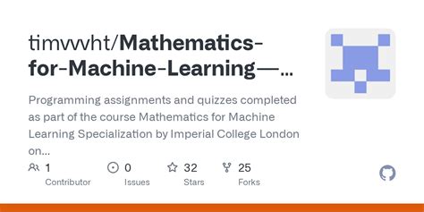 Github Timvvvhtmathematics For Machine Learning Coursera