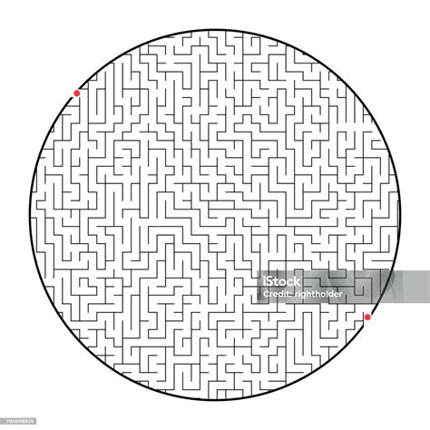 어려운 둥근 미로 어린이와 성인을위한 게임 아이들을위한 퍼즐 미로 수수께끼 흰색 배경에 격리된 플랫 벡터 그림입니다 0명에 대한 스톡 벡터 아트 및 기타 이미지 Istock