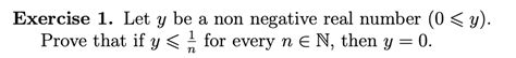 solved exercise 1 ﻿let y ﻿be a non negative real number