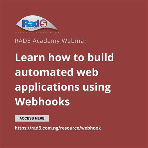 Webinar Webhooks Mastery Automate Your Web Platforms Rad5 Tech Hub