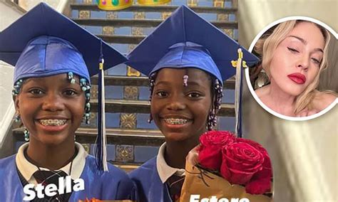 Madonnas Twin Daughters Stella And Estere 10 Graduate From