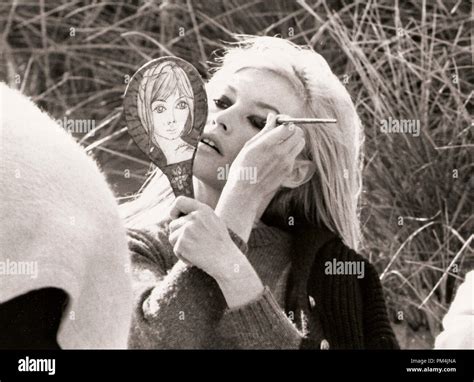 Brigitte Bardot Applying Make Up For Her Screen Role1966 File