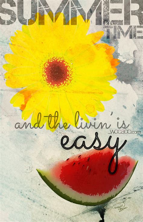 Summertime And The Livin Is Easy Printable Poster By