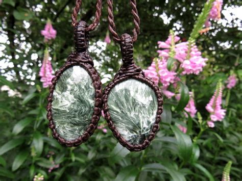 Seraphinite Necklace Set Macrame Necklace Angel Necklace T For