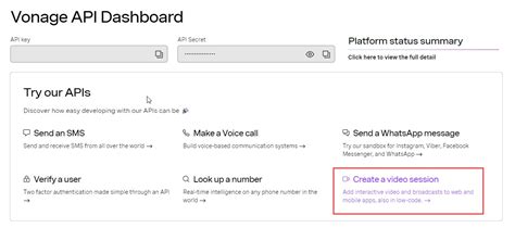 Vonage Video API Comes To The Vonage API Dashboard