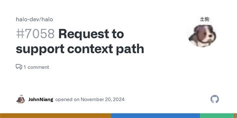Request To Support Context Path · Issue 7058 · Halo Devhalo · Github