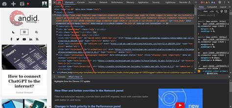 how to inspect element on android