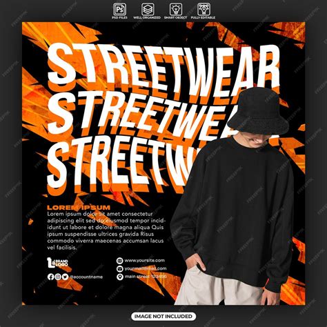 Premium Psd Urban Streetwear Clothing Brand Poster Design