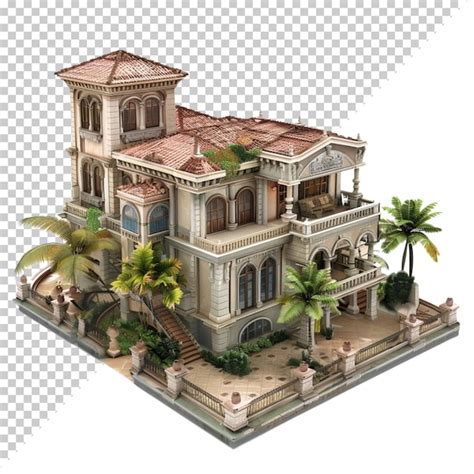 투명 한 배경 에 고립 된 현대적 인 집 프리미엄 Ai 생성 Psd