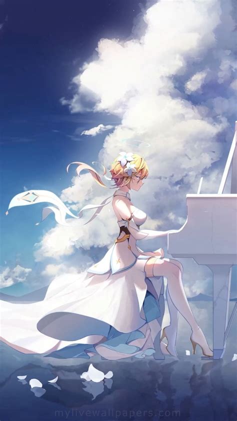 Lumine Playing The Piano Live Wallpaper Video In Anime Scenery Wallpaper Cool Anime