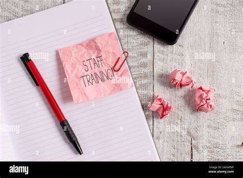 Word Writing Text Staff Training Business Concept For Learn Specific Knowledge Improve