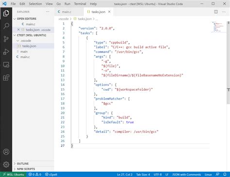 c c development on windows in vs code and wsl2 1 terminal apps