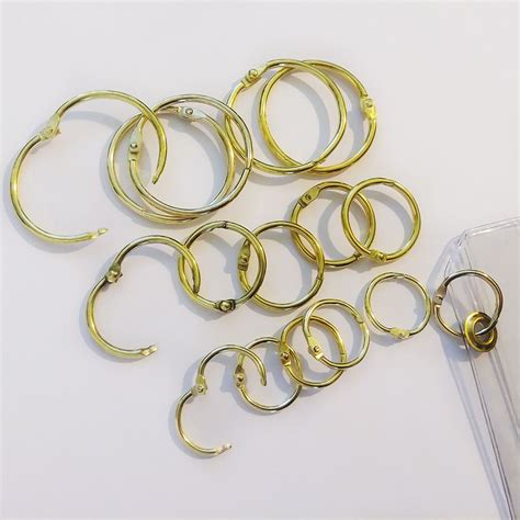 Gold Book Binder Rings Brass Loose Leaf Binding Rings
