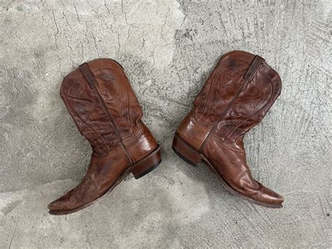Lucchese Bart Snip Toe Western Boot In Cowhide Grailed
