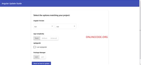 How To Update Angular Version Onlinecode