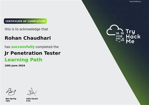 Rohan Chaudhari Security Researcher VAPT Pursuing CPTS PT1 EJPT CNSP ICCA LinkedIn