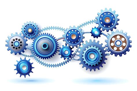 3d Ai Automation Flow Vector Concept With Gears And Data Streams For Precise Automation