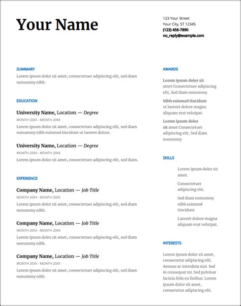 Free Graduate Cv Template Cv Resume Download Share