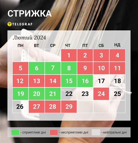 Місячний календар стрижок на лютий 2024 року — коли йти в салон — інфографіка Телеграф