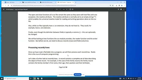 Cis125 Prog Logic Class 24 Csv File Processing Youtube Cis125 Prog Logic Class 24 Csv File Processing Youtube
