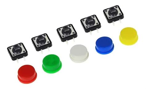 Pack 5 Pulsadores Botones Arduino Pic Cuotas Sin Interés