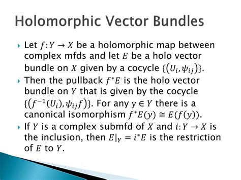 Ppt Complex Geometry Introduction To Holomorphic Line Bundles