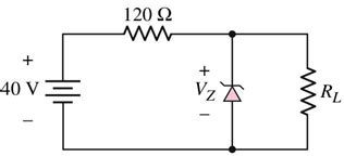 Solved Consider the zener diode circuit shown below. Assume | Chegg.com