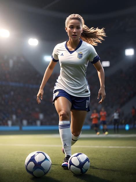 Premium Ai Image Women Soccer Player Ai Generated